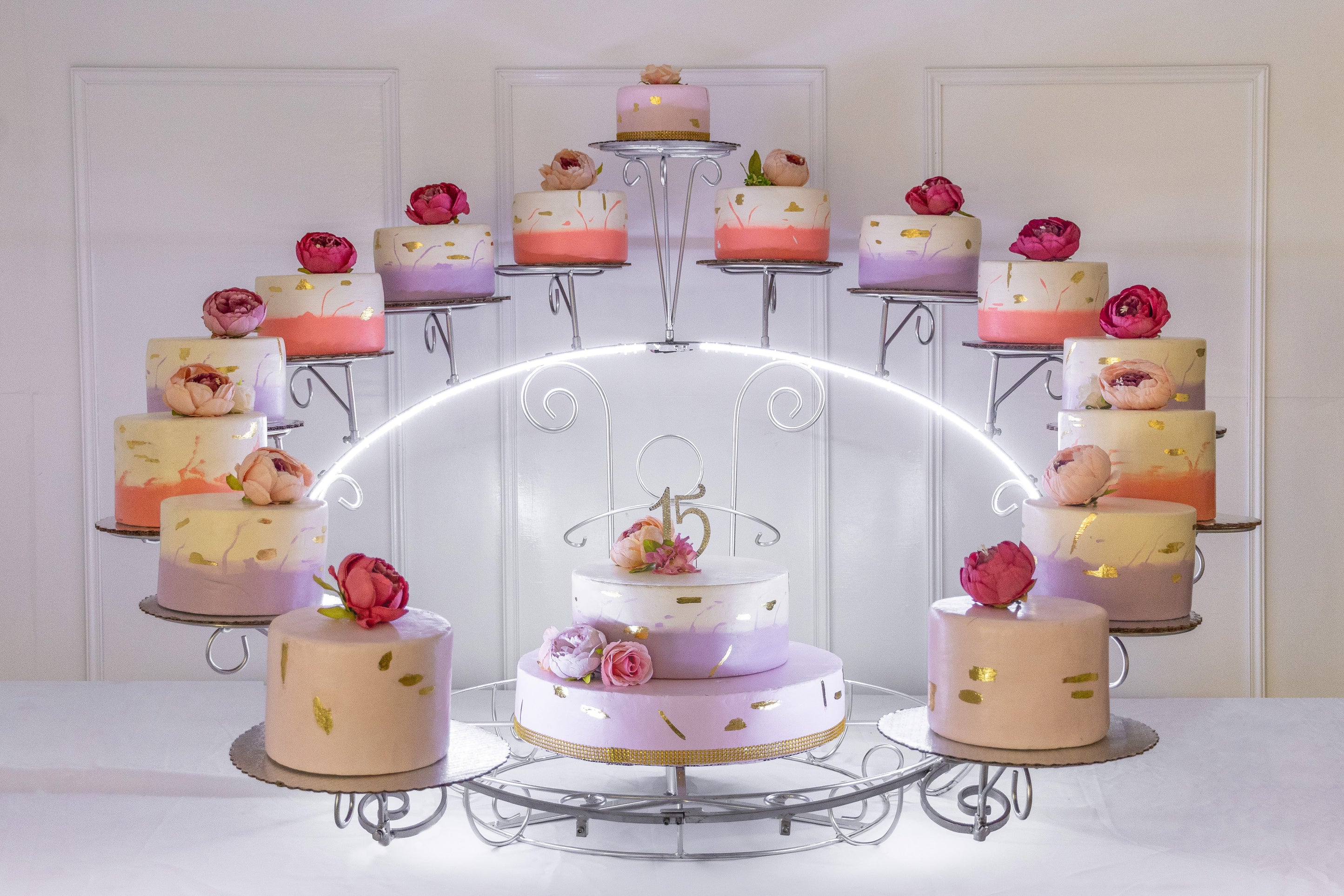 Escalinata real de 15 con luz – Marbademx